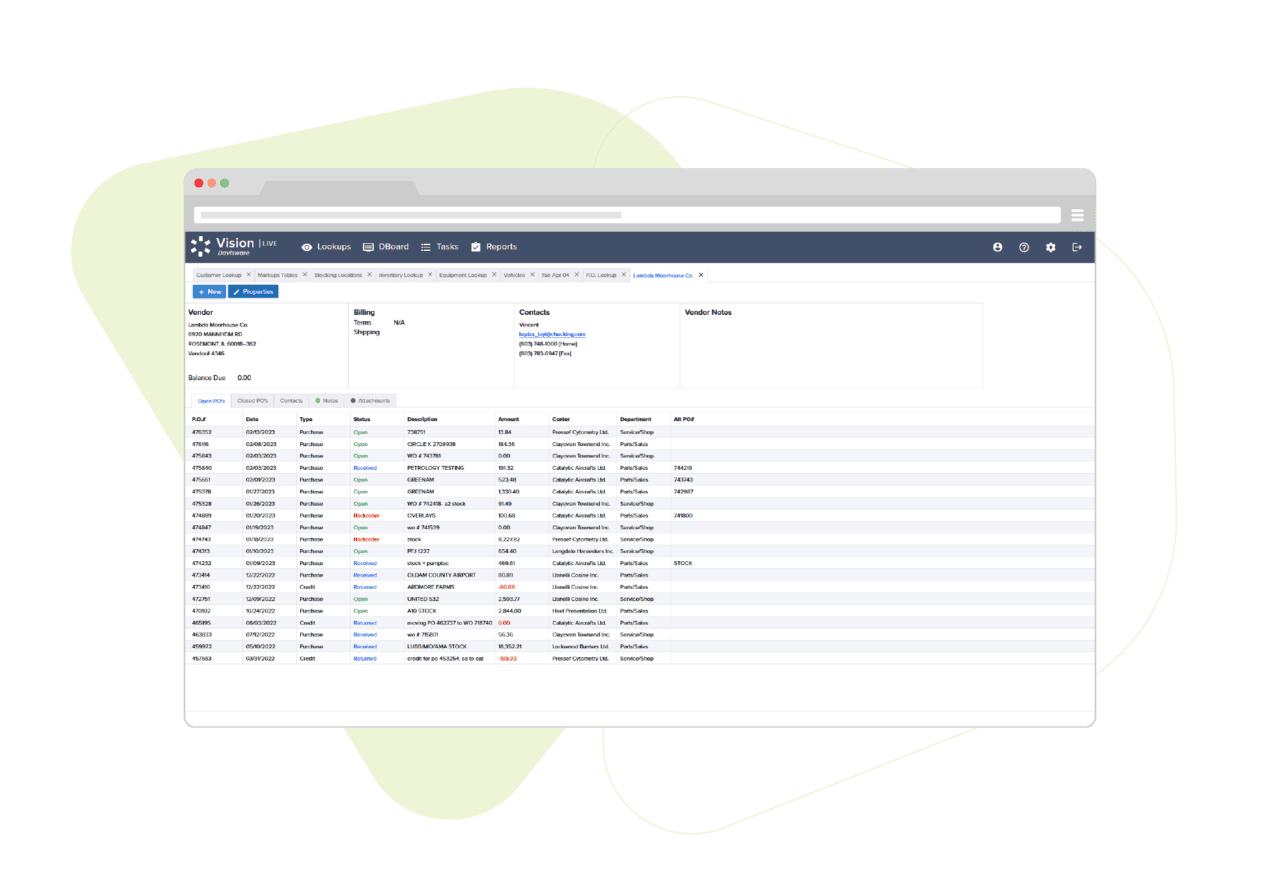 Purchasing | Davisware